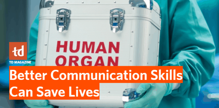 Better Communication Skills Can Save Lives