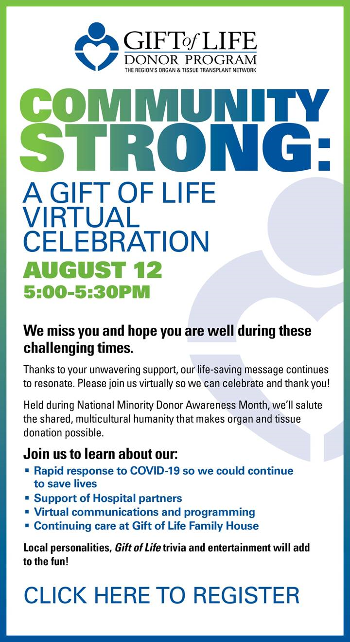community strong | Gift of Life Donor Program - Saving Lives Through ...